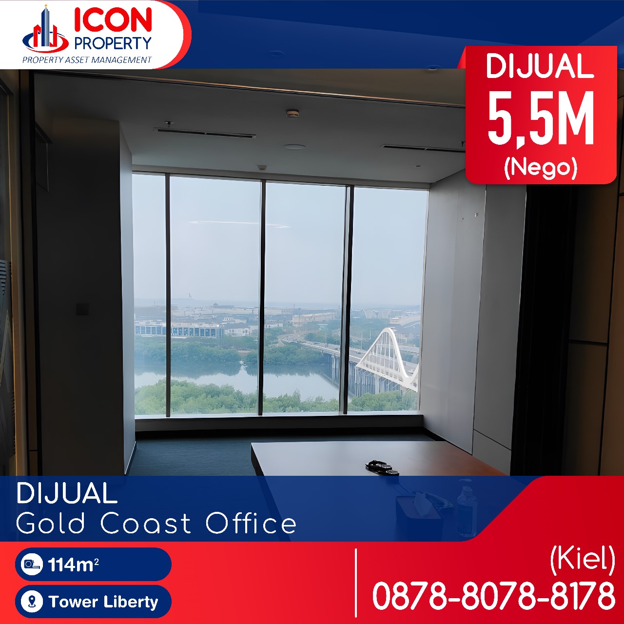 Dijual Gold Coast Office PIK View Laut Siap Pakai - Icon Property